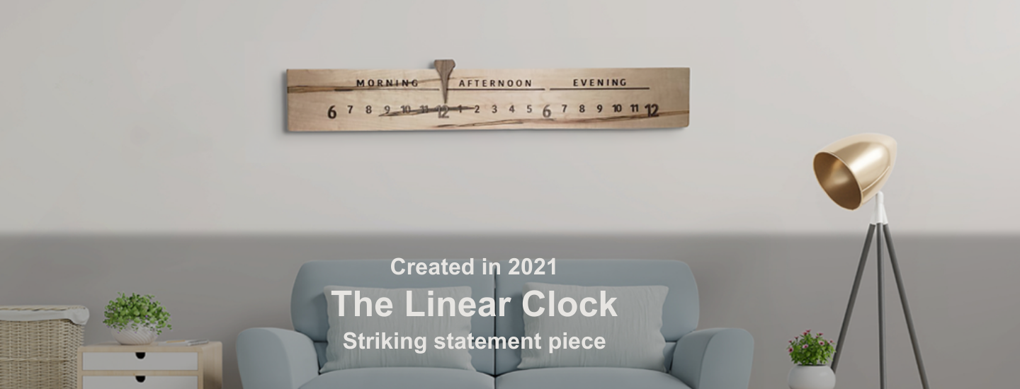 Large Wooden Wall Clocks, cool clocks, very unique: Linear Clockworks