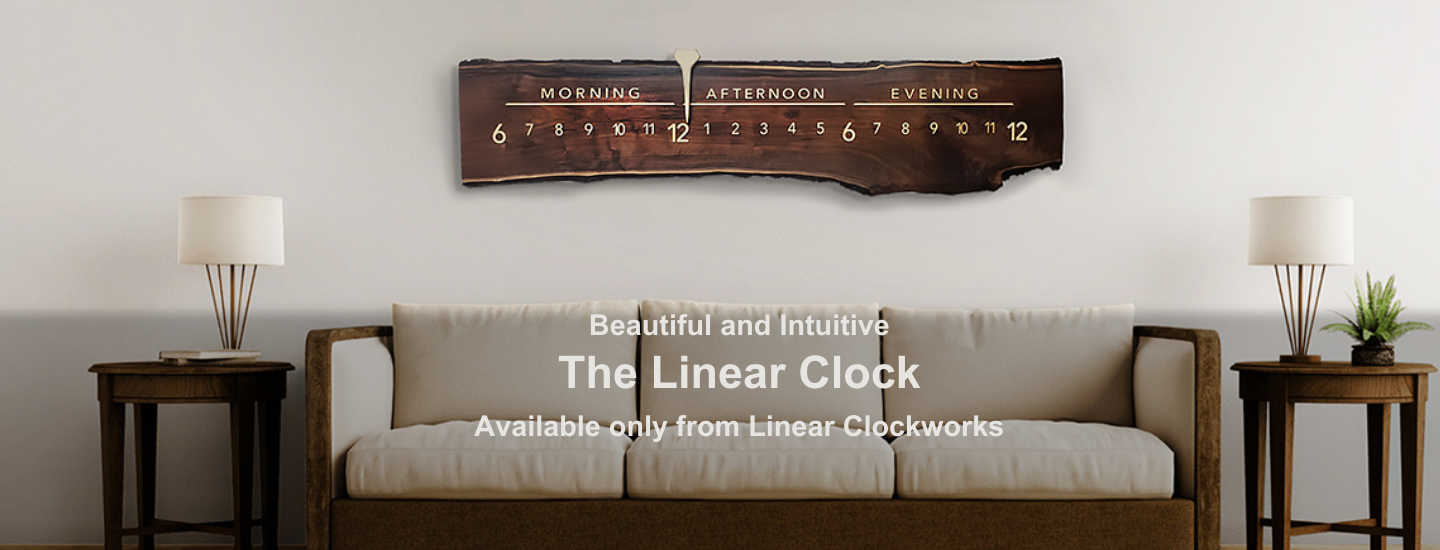 Large Wooden Wall Clocks, cool clocks, very unique: Linear Clockworks