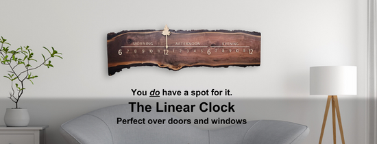 Large Wooden Wall Clocks, cool clocks, very unique: Linear Clockworks