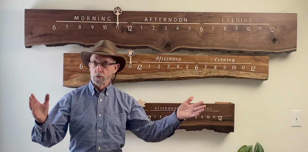 Large Wooden Wall Clocks, cool clocks, very unique: Linear Clockworks
